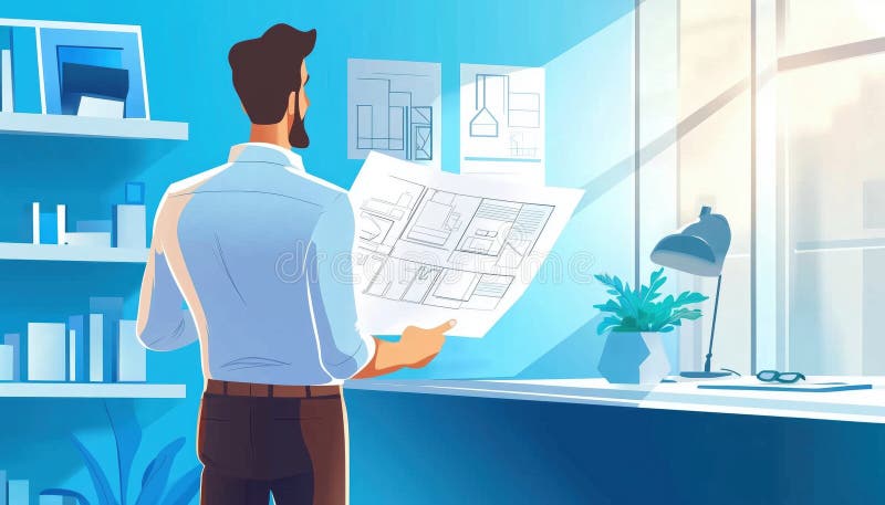 Creative Project Plan for Designing the Interior of a Man S Home Stock ...