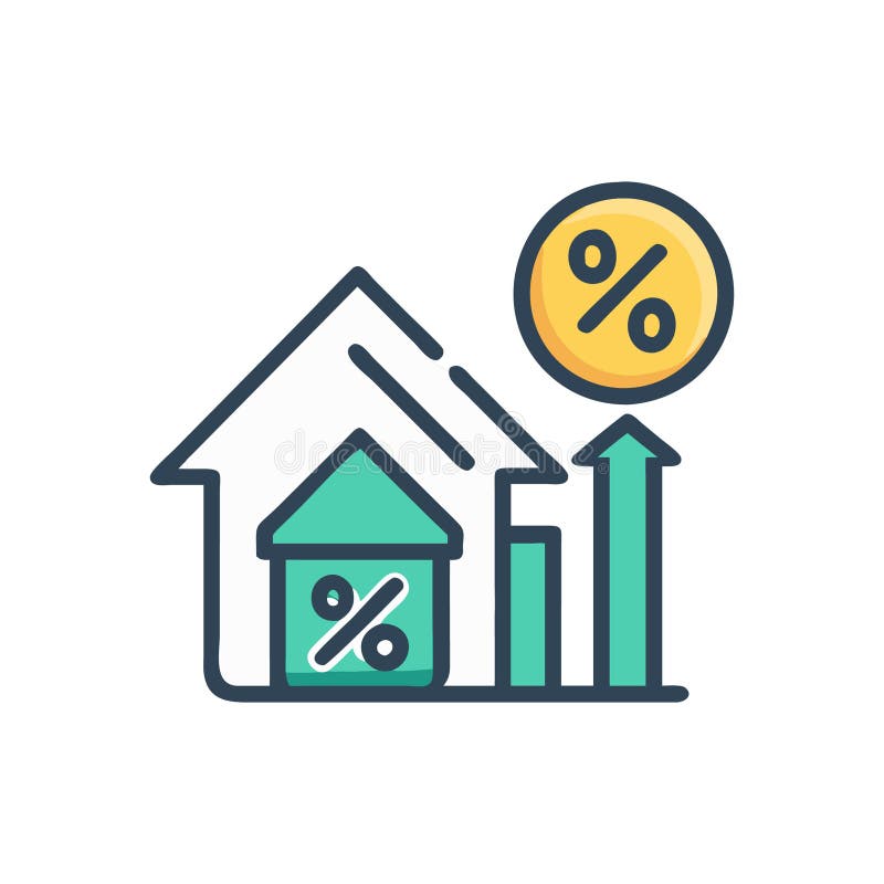 Creative Property Yield Icon for Designers Stock Illustration ...
