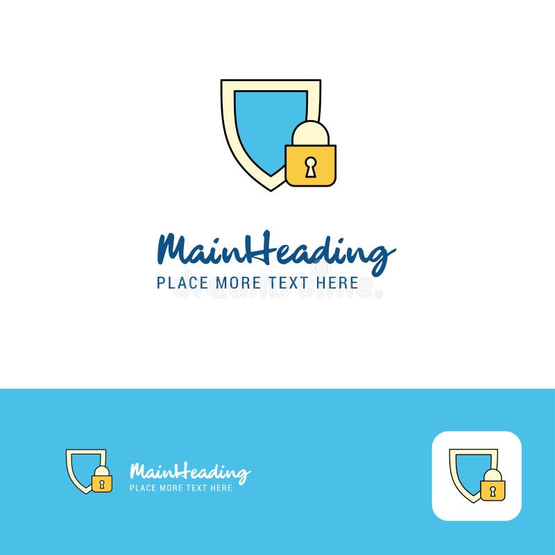 Creative Protected Internet Logo Design. Flat Color Logo Place for ...