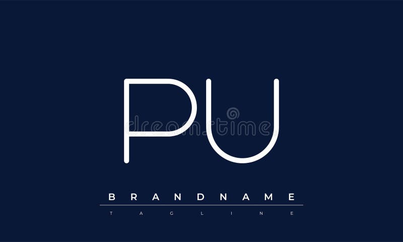 Creative PU Letter Initial Logo Vector Image Stock Vector ...