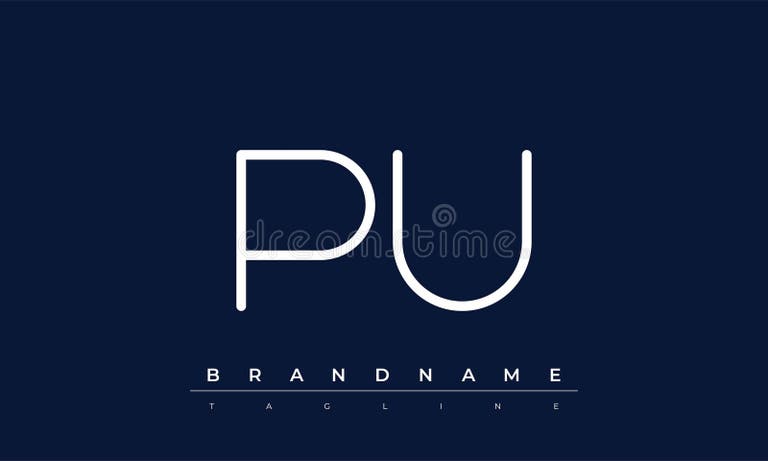 Creative PU Letter Initial Logo Vector Image Stock Vector ...
