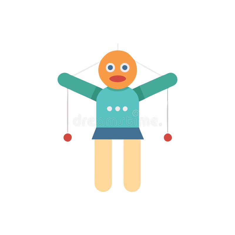Creative Puppet Icon for Plays Stock Illustration - Illustration of ...