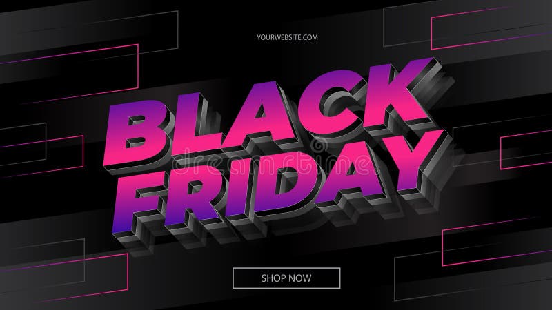 Creative Purple and Black Gradient, Black Friday Text Effect ...