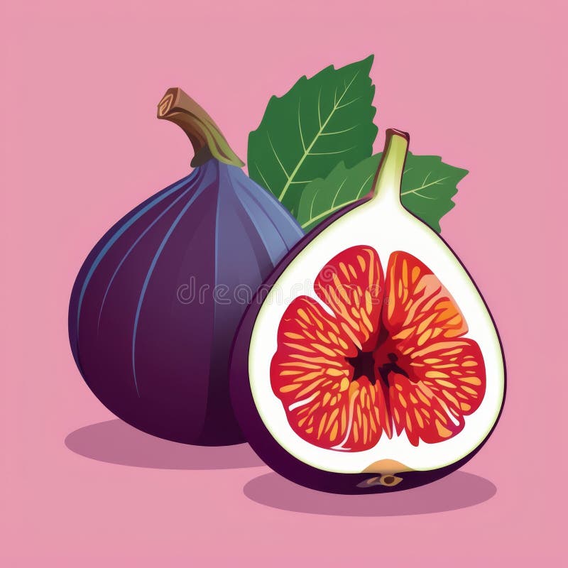 Creative Purple Fig Vector Pattern for Designers Stock Illustration ...