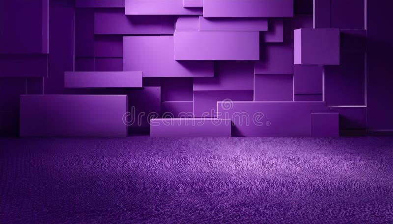 Creative Purple Landing Page Backdrop with Mock Up Place. 3D Rendering ...