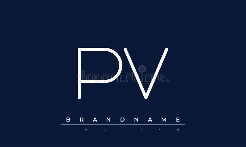 Creative PV Letter Initial Logo Vector Image Stock Vector ...