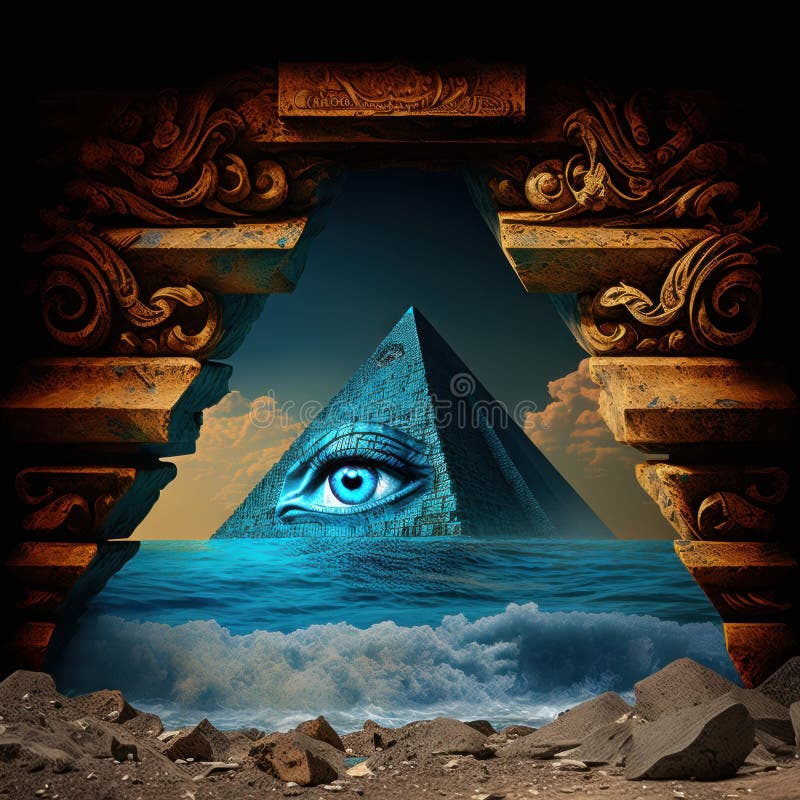 Creative Pyramids Design Image Illustration Image Generative AI Stock ...