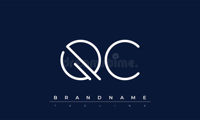 Creative QC Letter Initial Logo Vector Image Stock Vector ...