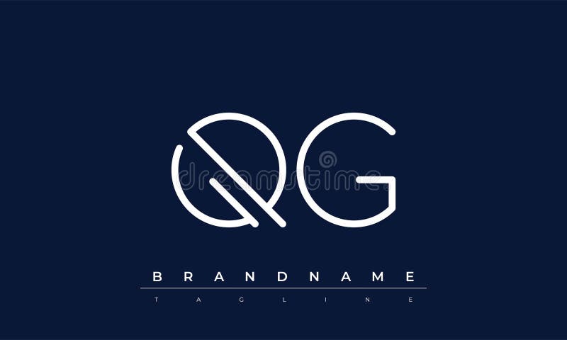 Creative QG Letter Initial Logo Vector Image Stock Vector ...