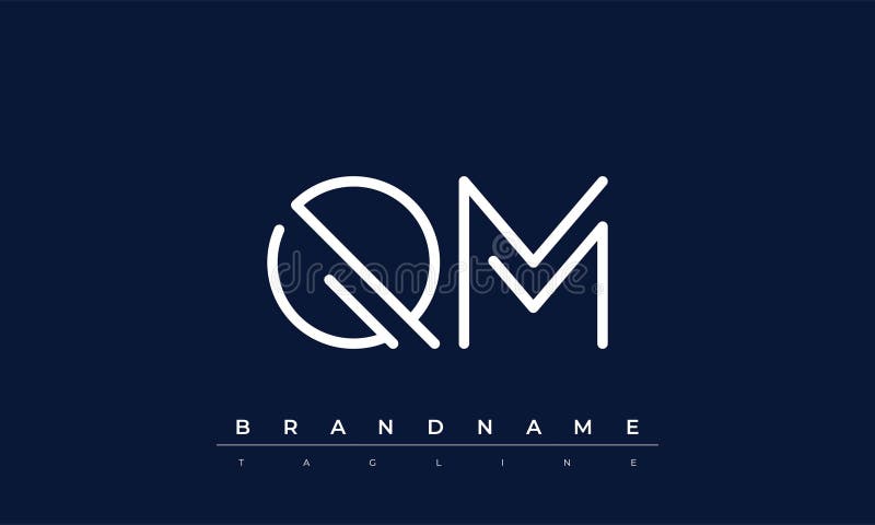Creative QM Letter Initial Logo Vector Image Stock Vector ...