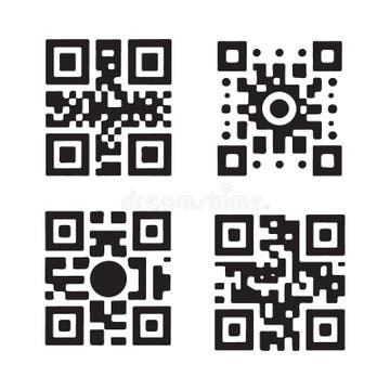 Creative QR Code Collection Vector Images for Diverse Uses Stock Vector ...