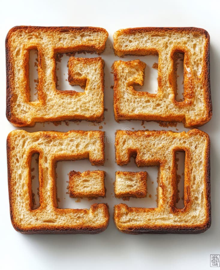 Creative QR Code Made of Intricately Designed Bread with Buns and ...