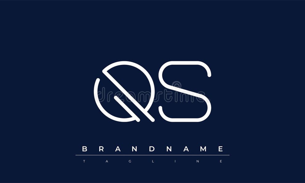 Creative QS Letter Initial Logo Vector Image Stock Vector ...