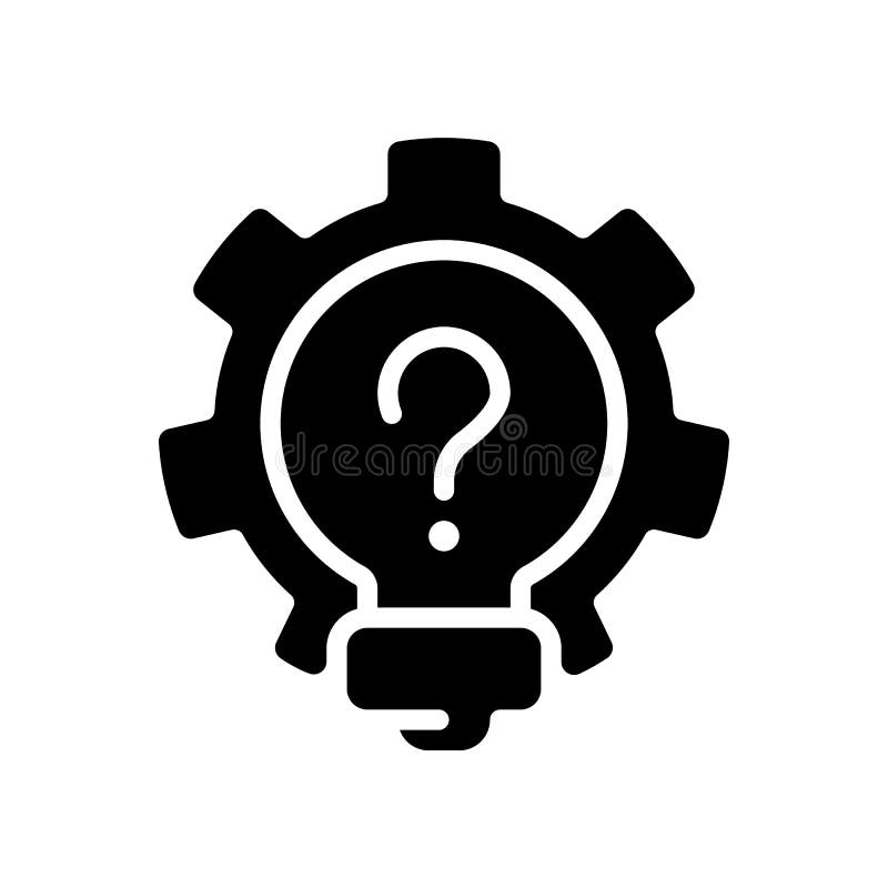 Creative Question Black Glyph Icon Stock Vector - Illustration of info ...