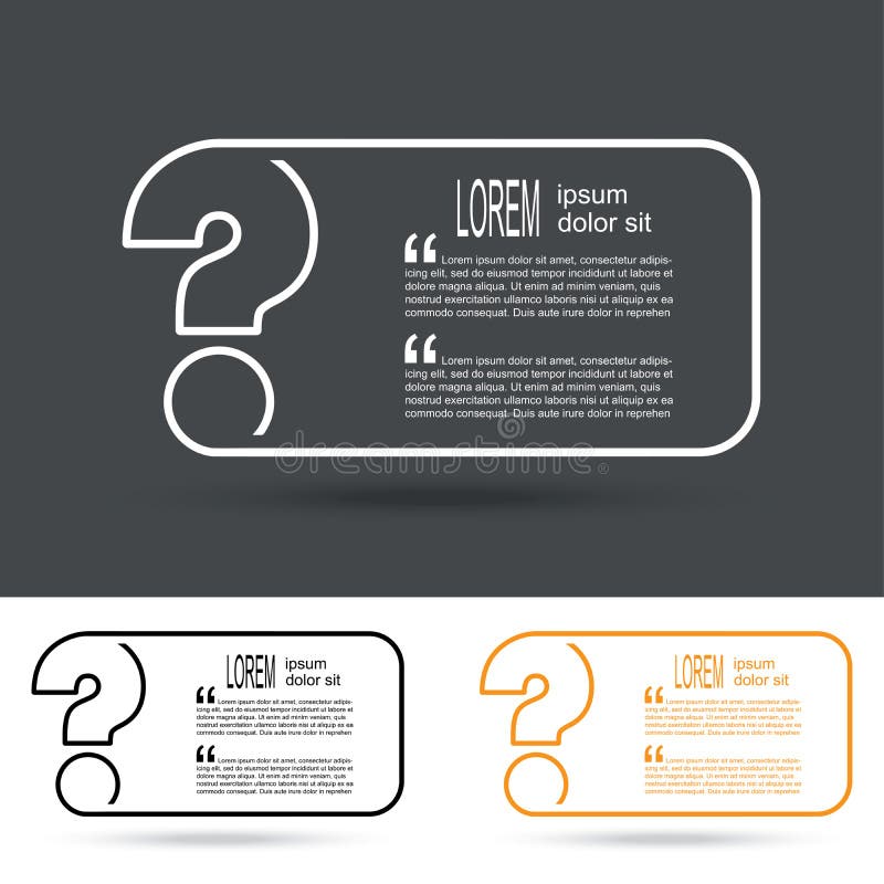Creative Question Mark Icon. FAQ Sign Stock Vector - Illustration of ...