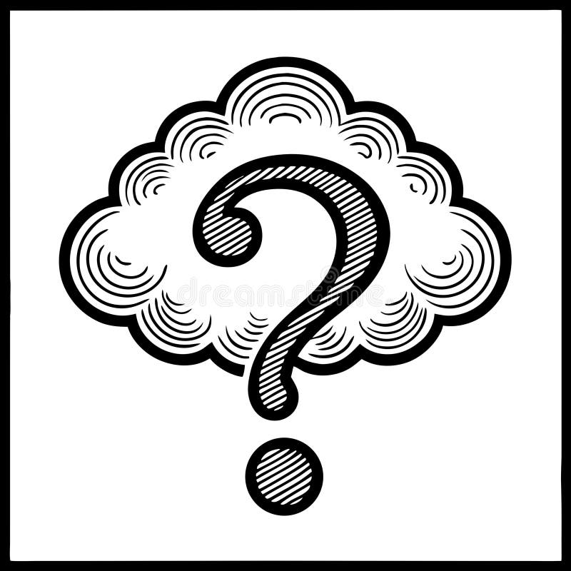 Creative Question Mark Inside Thought Cloud Design for Engaging ...