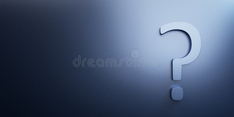 Creative Question Marks on Blue Wallpaper with Mock Up Place. Ask ...