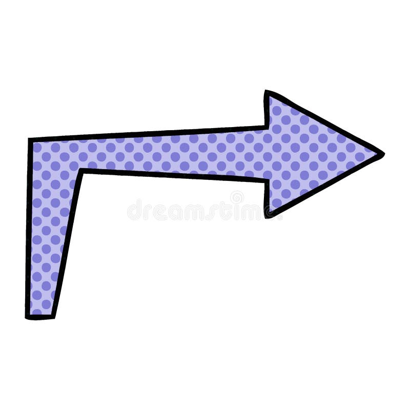 A Creative Quirky Comic Book Style Cartoon Arrow Stock Vector ...