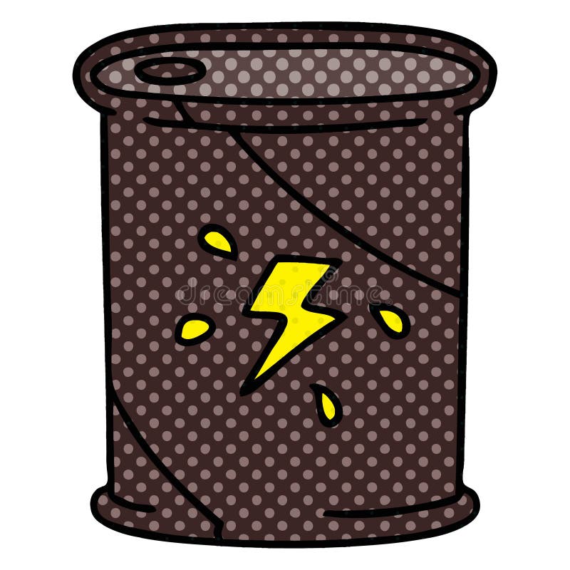 A Creative Quirky Comic Book Style Cartoon Barrel of Fuel Stock Vector ...