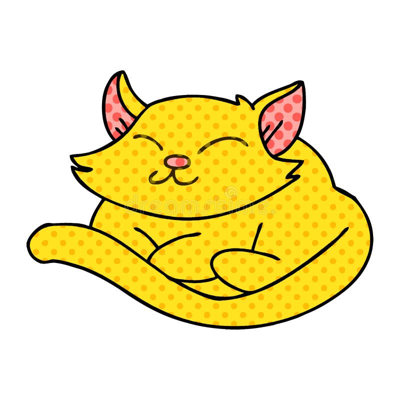 A Creative Quirky Comic Book Style Cartoon Cat Stock Vector ...