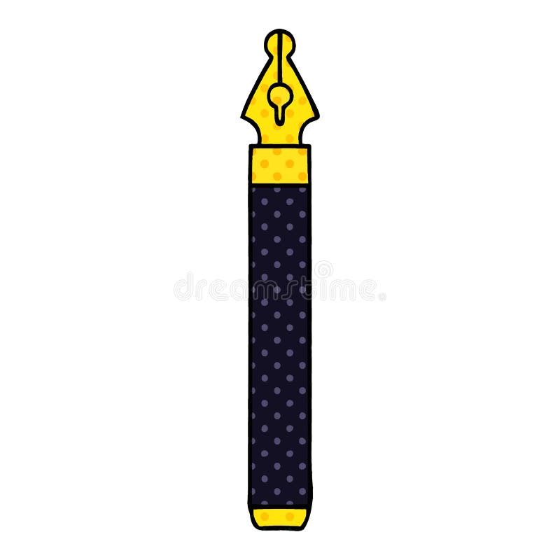 A Creative Quirky Comic Book Style Cartoon Ink Pen Stock Vector ...