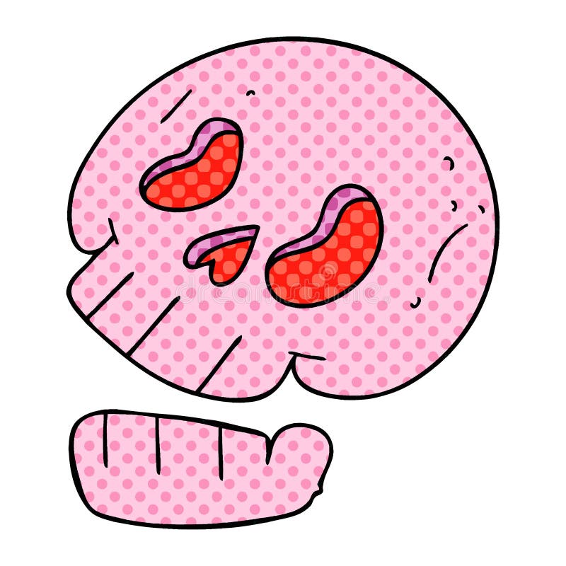 A Creative Quirky Comic Book Style Cartoon Skull Stock Vector ...