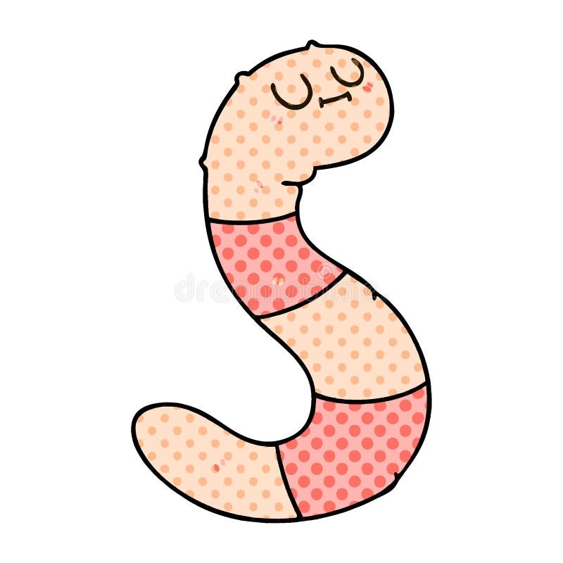 A Creative Quirky Comic Book Style Cartoon Worm Stock Vector ...