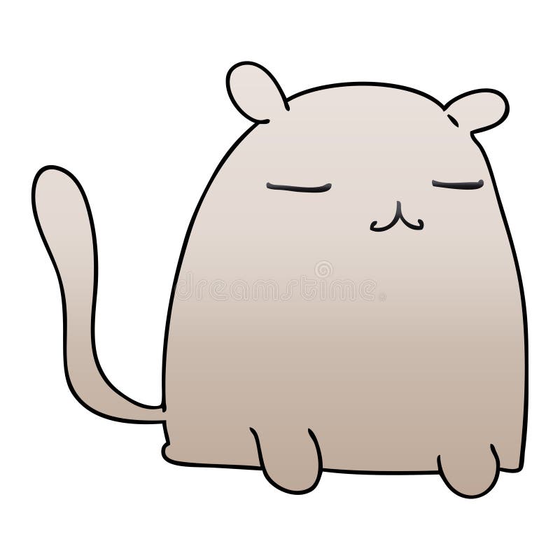 A Creative Quirky Gradient Shaded Cartoon Cat Stock Vector ...