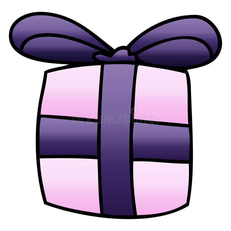 A Creative Quirky Gradient Shaded Cartoon Present Stock Vector ...