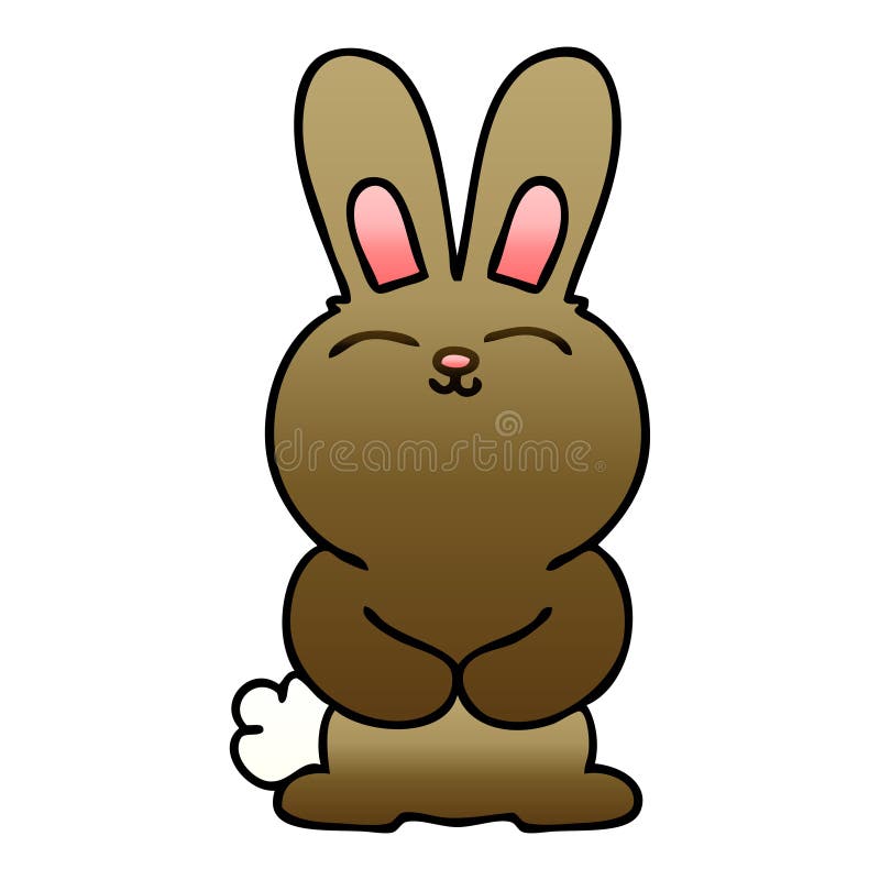 A Creative Quirky Gradient Shaded Cartoon Rabbit Stock Vector ...
