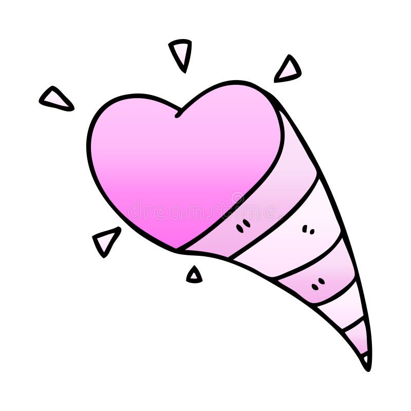 A Creative Quirky Gradient Shaded Cartoon Shooting Heart Stock Vector ...
