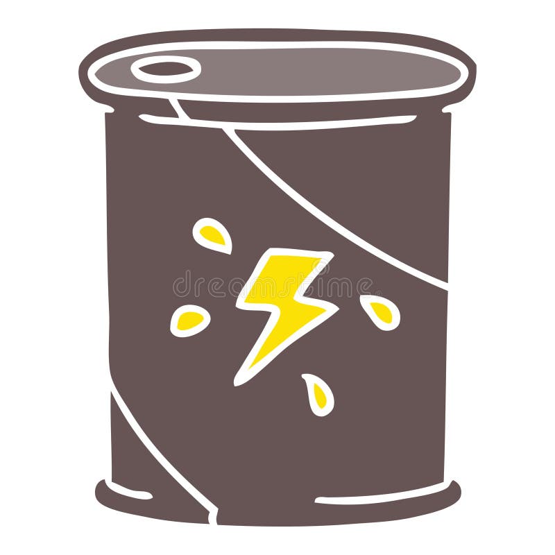 A Creative Quirky Hand Drawn Cartoon Barrel of Fuel Stock Vector ...