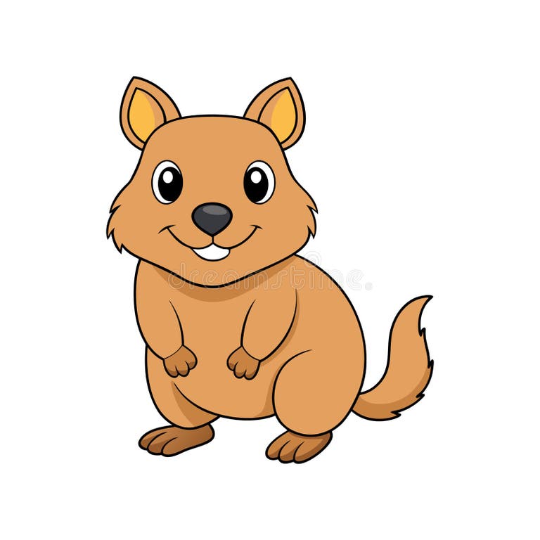 Creative Quokka Coloring Template Stock Image - Illustration of sketch ...