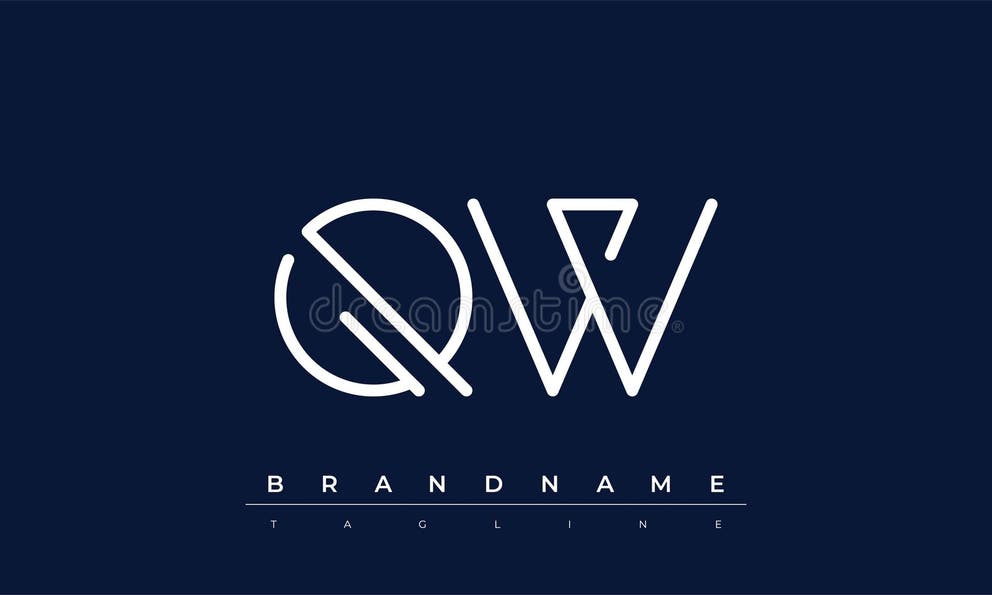 Creative QW Letter Initial Logo Vector Image Stock Vector ...