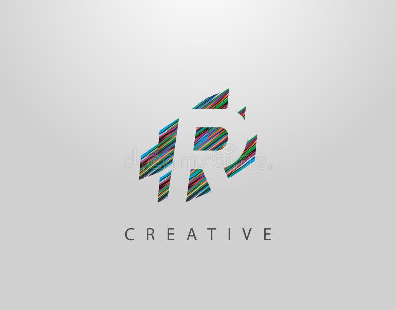 Creative R Letter Logo. Modern Abstract Geometric Initial R Design ...