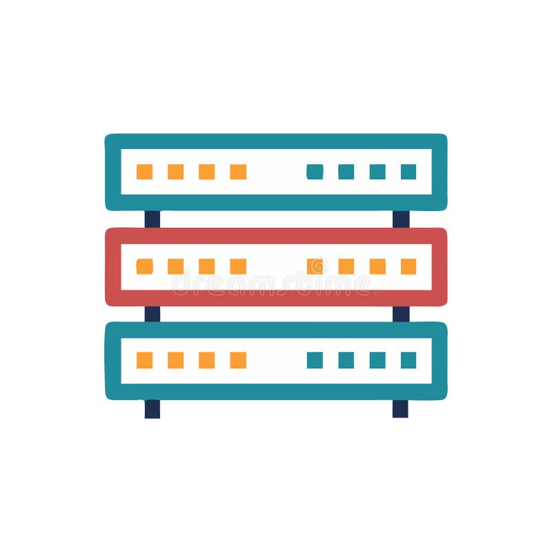 Creative Rack Mount Icon Representation Stock Vector - Illustration of ...