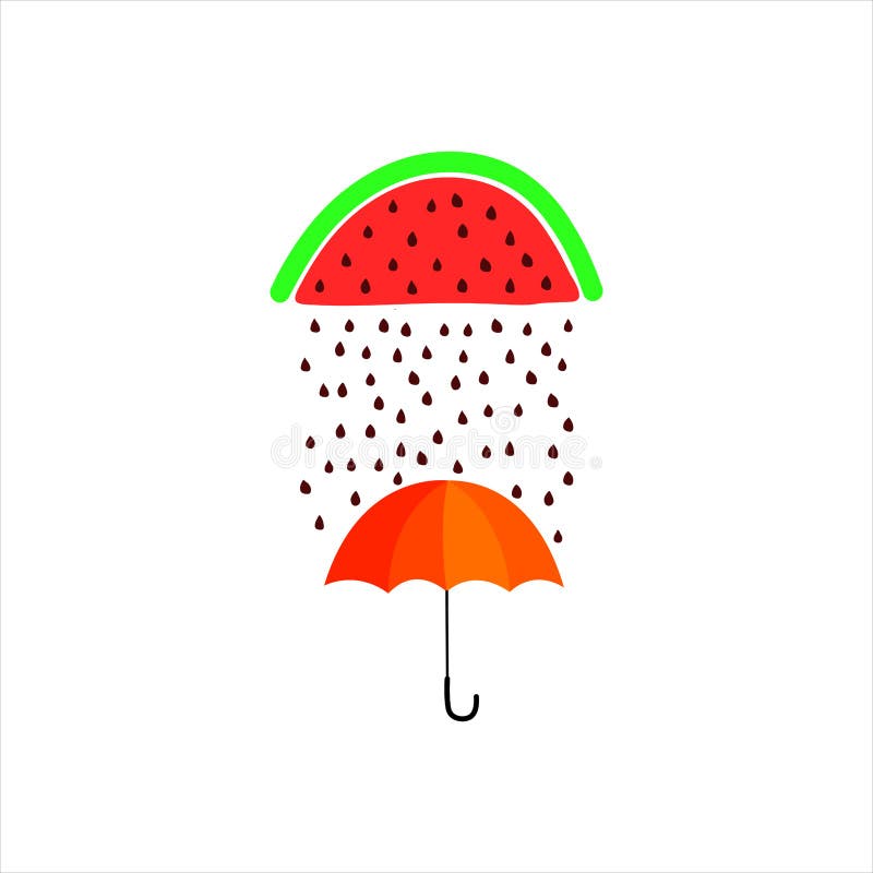 Creative Rain from Watermelon Seed Stock Vector - Illustration of color ...