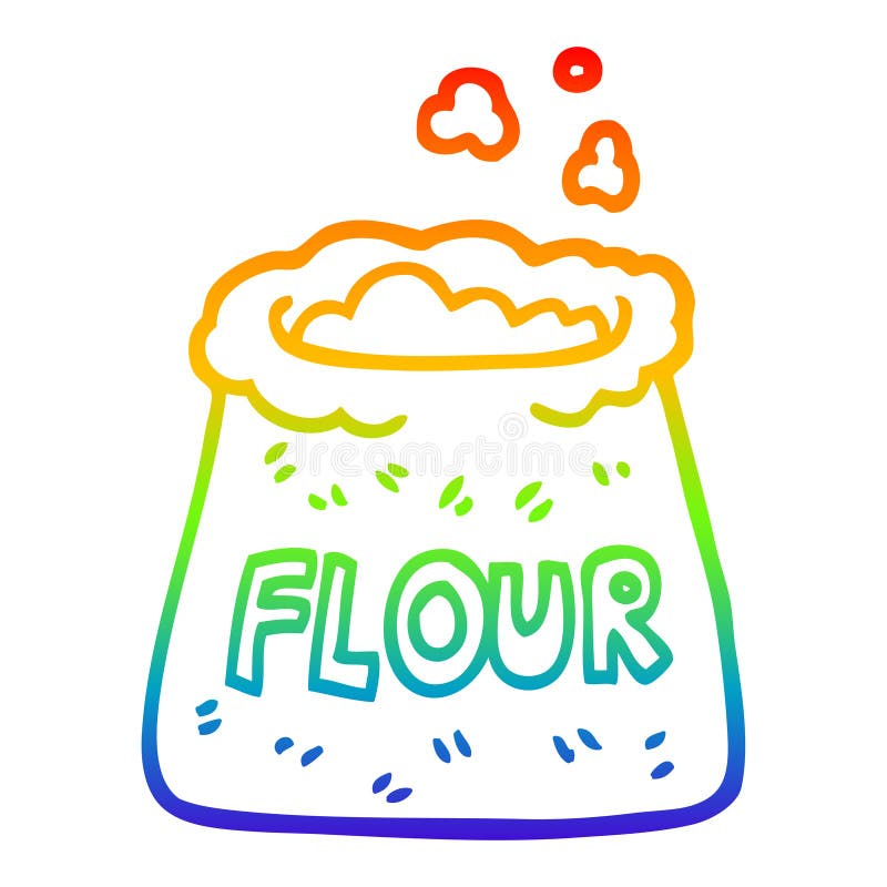 Cartoon bag of flour stock vector. Illustration of rough - 37014808