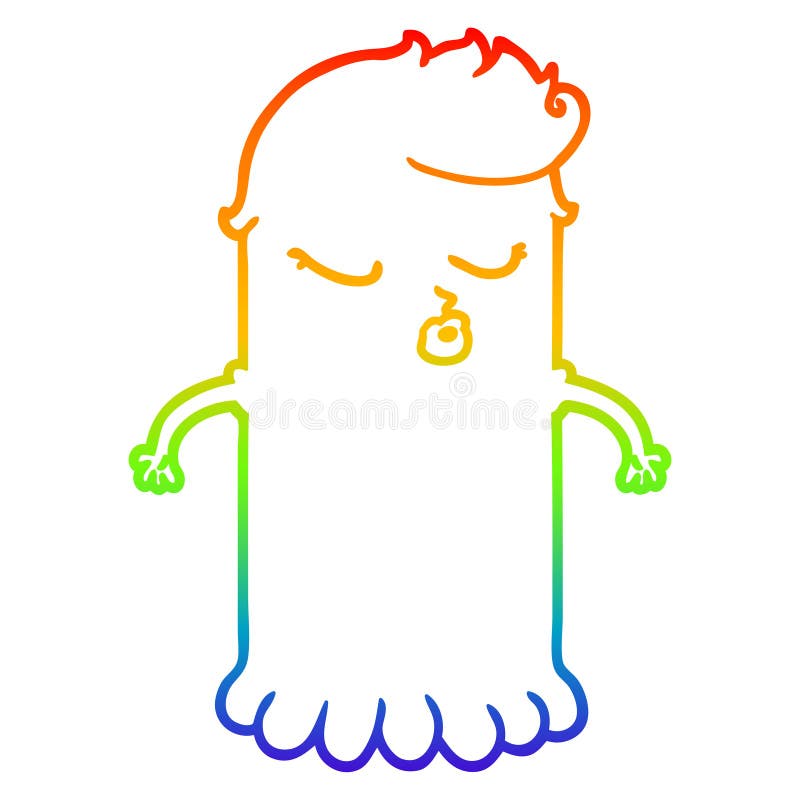 Rainbow Ghost Characters Vector Illustration Stock Vector ...