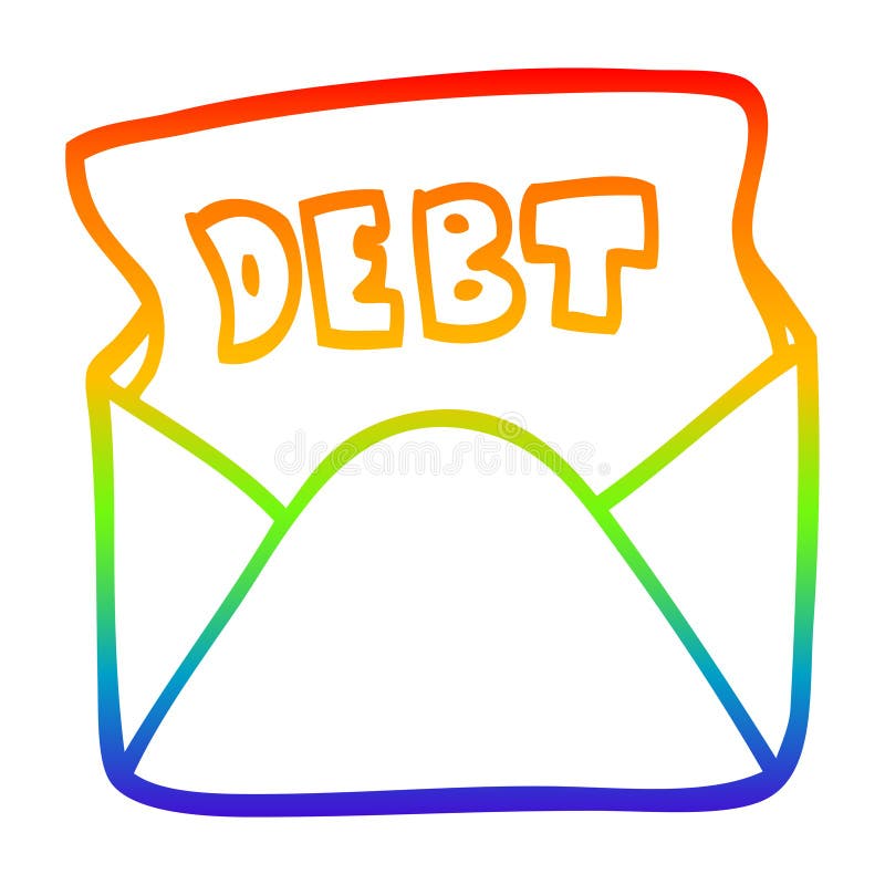 Cartoon Debt Letter Getting Money from an Old Man Stock Vector ...