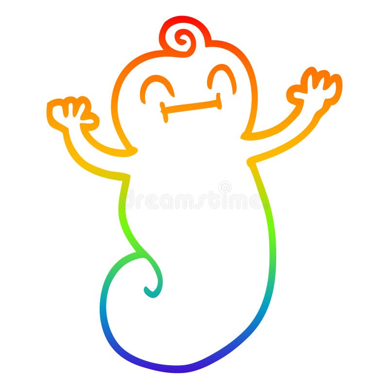 Rainbow Ghost Characters Vector Illustration Stock Vector ...