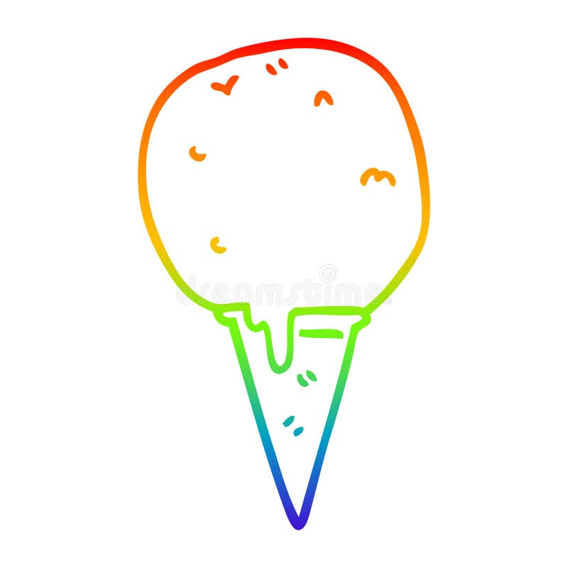 Rainbow Ice Cream Cone Stock Illustrations – 796 Rainbow Ice Cream Cone ...