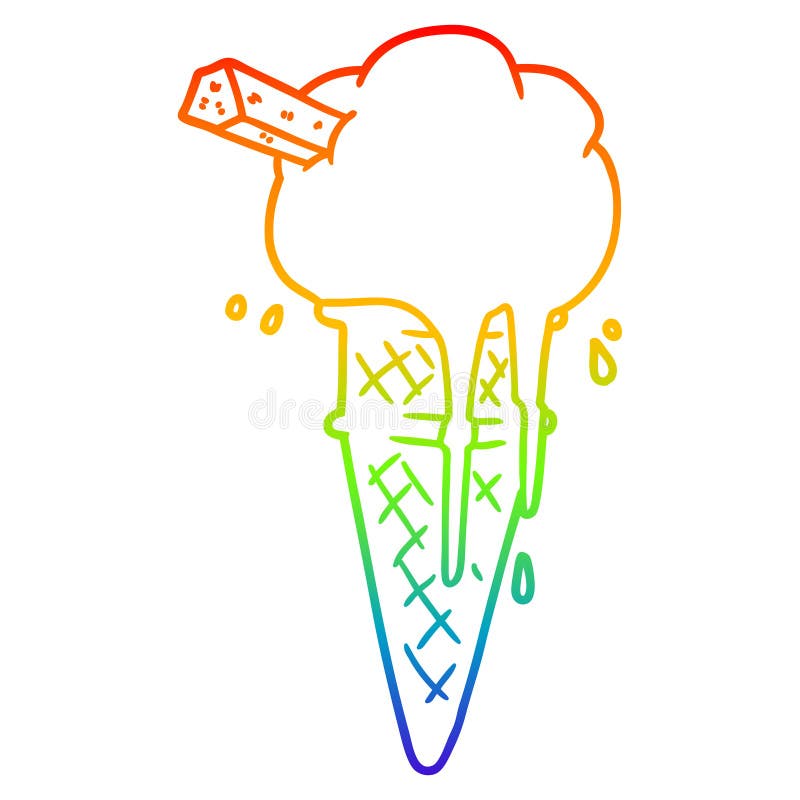 Ice Cream Melting Doodle Stock Illustrations – 298 Ice Cream Melting ...
