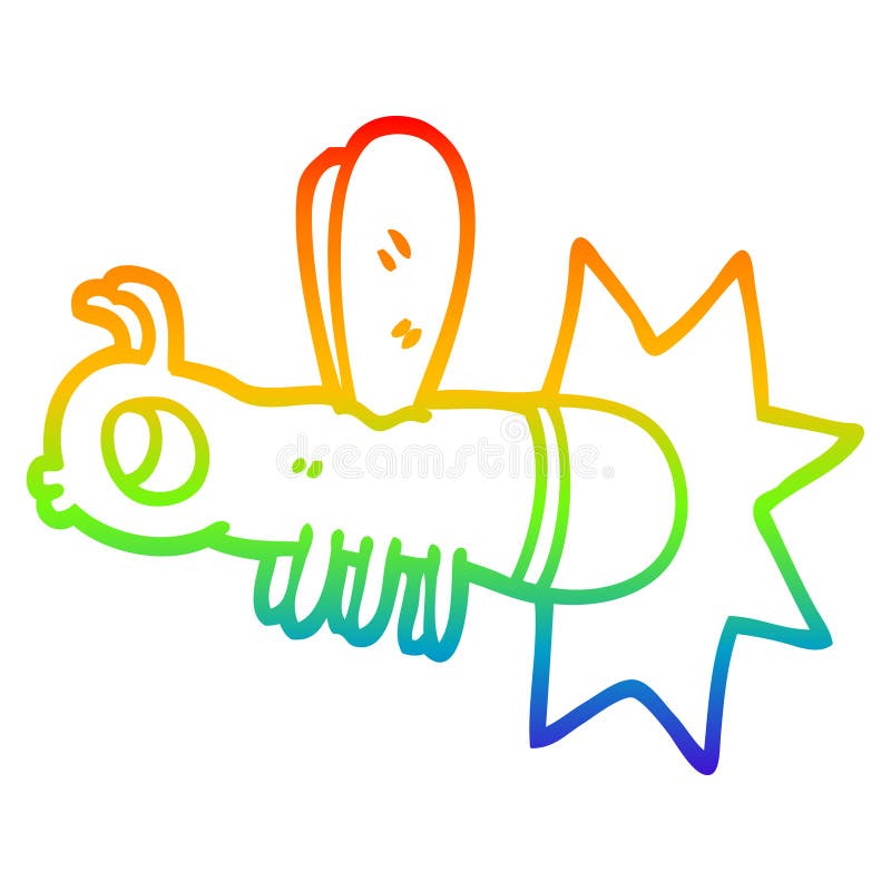 Lightning Bug Firefly Insect Glow Cartoon Rainbow Line Gradient ...