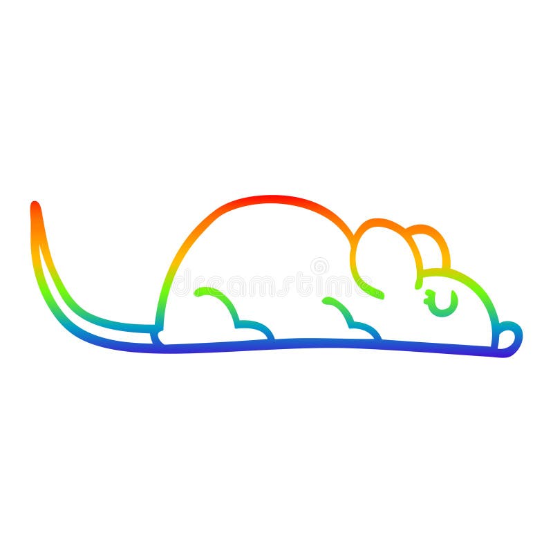 Rainbow Mouse. stock vector. Illustration of rodent, vector - 44445157