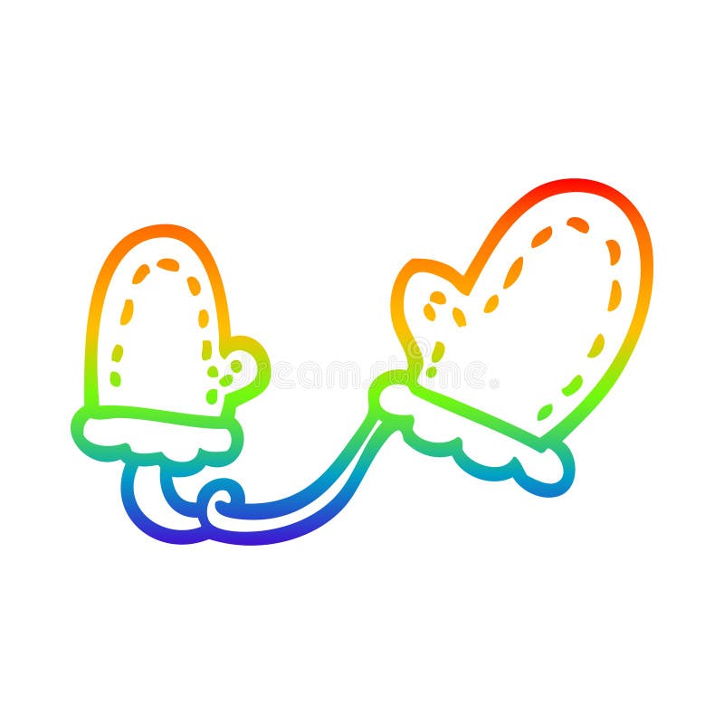 Cartoon mittens stock illustration. Illustration of doodle - 52967897