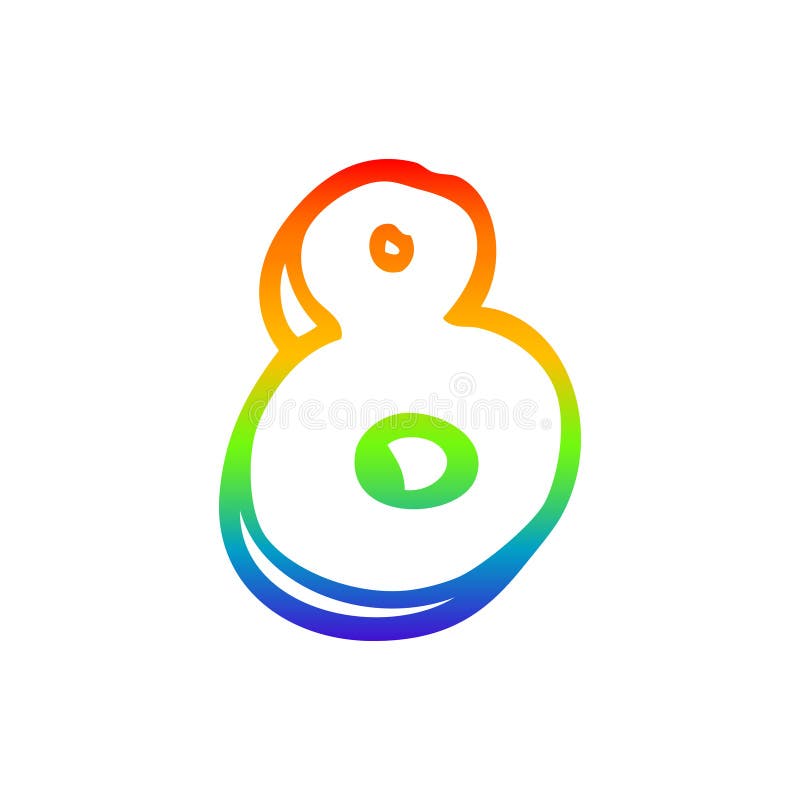 Rainbow Eight Petal Flower Colorful Mandala Pattern Stock Vector ...