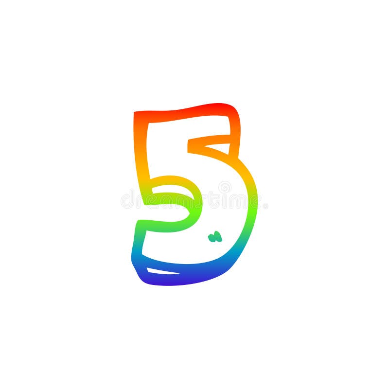 Number Five Rainbow Stock Illustrations – 485 Number Five Rainbow Stock ...