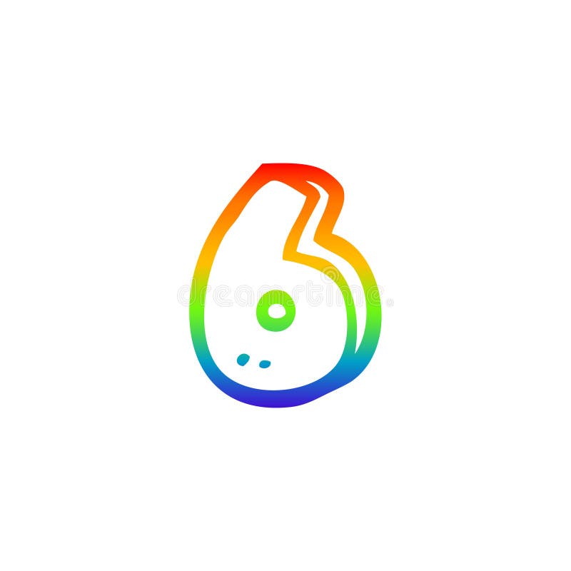 Number Six Rainbow Stock Illustrations – 387 Number Six Rainbow Stock ...
