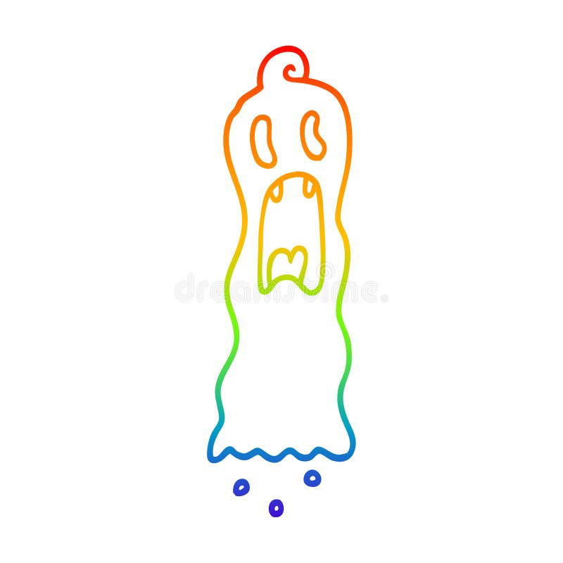 Rainbow Ghost Characters Vector Illustration Stock Vector ...